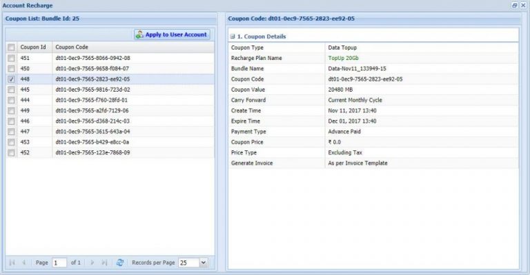 How To Configure The Account Recharge – Tacitine Knowledge Cares
